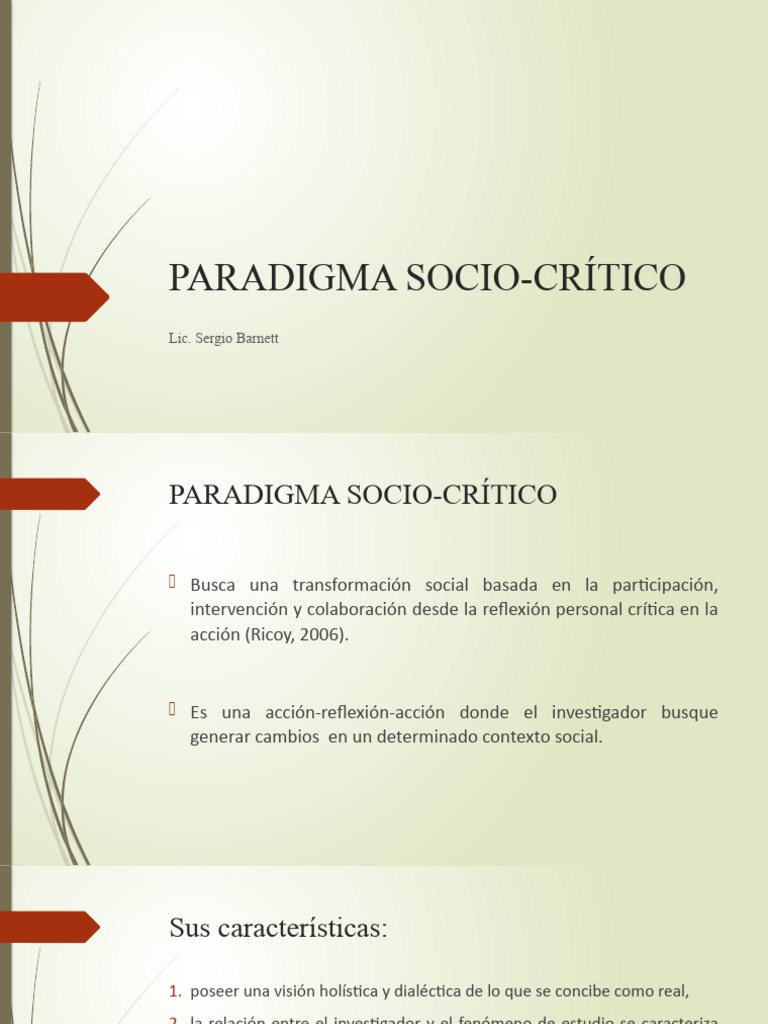 004 Paradigma Socio-Crítico | PDF | Paradigma | Dialéctico