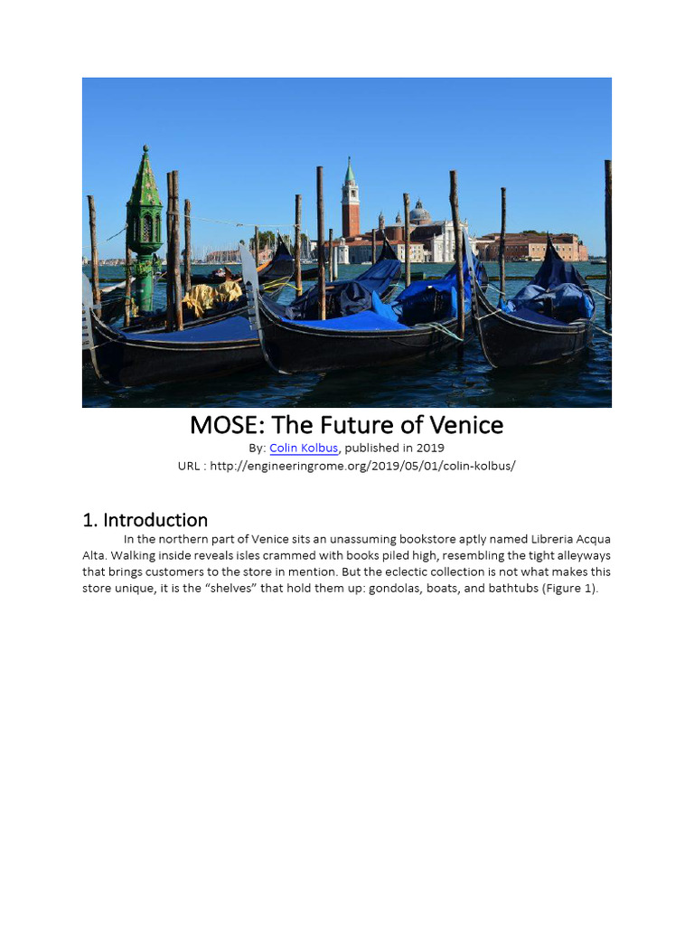 MOSE Venise | PDF | Venice | Beach