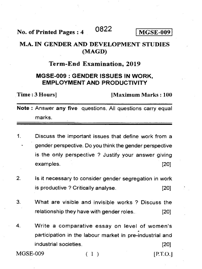 Mgse 009 | PDF | Gender And Development | Cultural Politics