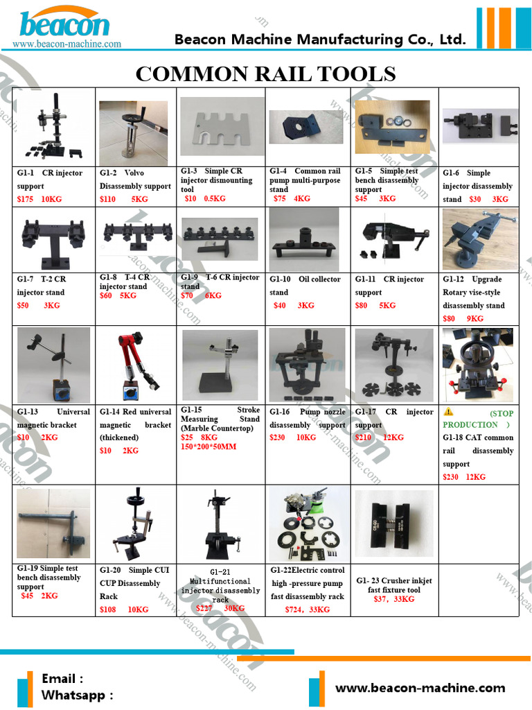 Beacon Machine Repair Tools List | PDF