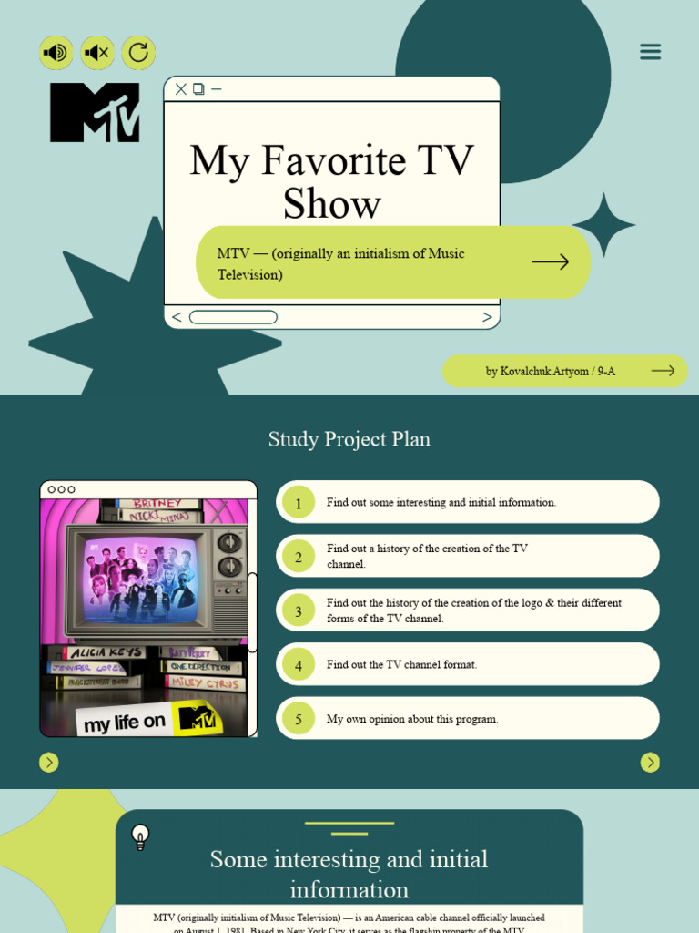 My Favorite TV Show | PDF | Mtv | Mass Media