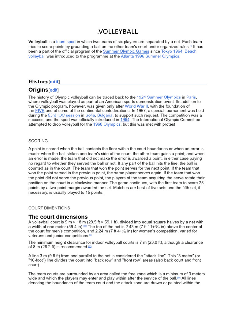 VOLLEYBALL | PDF