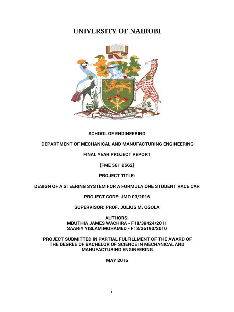 FINAL COMPILED REPORT X | Download Free PDF | Steering | Deformation (Engineering)