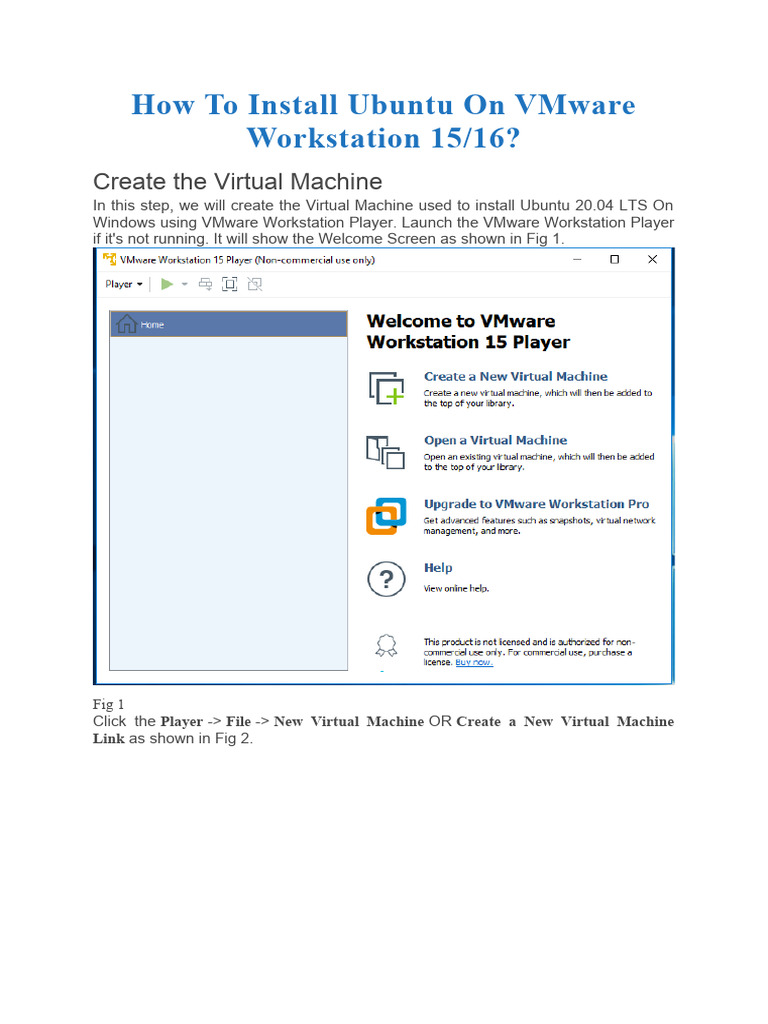 How To Install Ubuntu On VMware Workstation 15-16 | PDF | Virtual Machine | Operating System