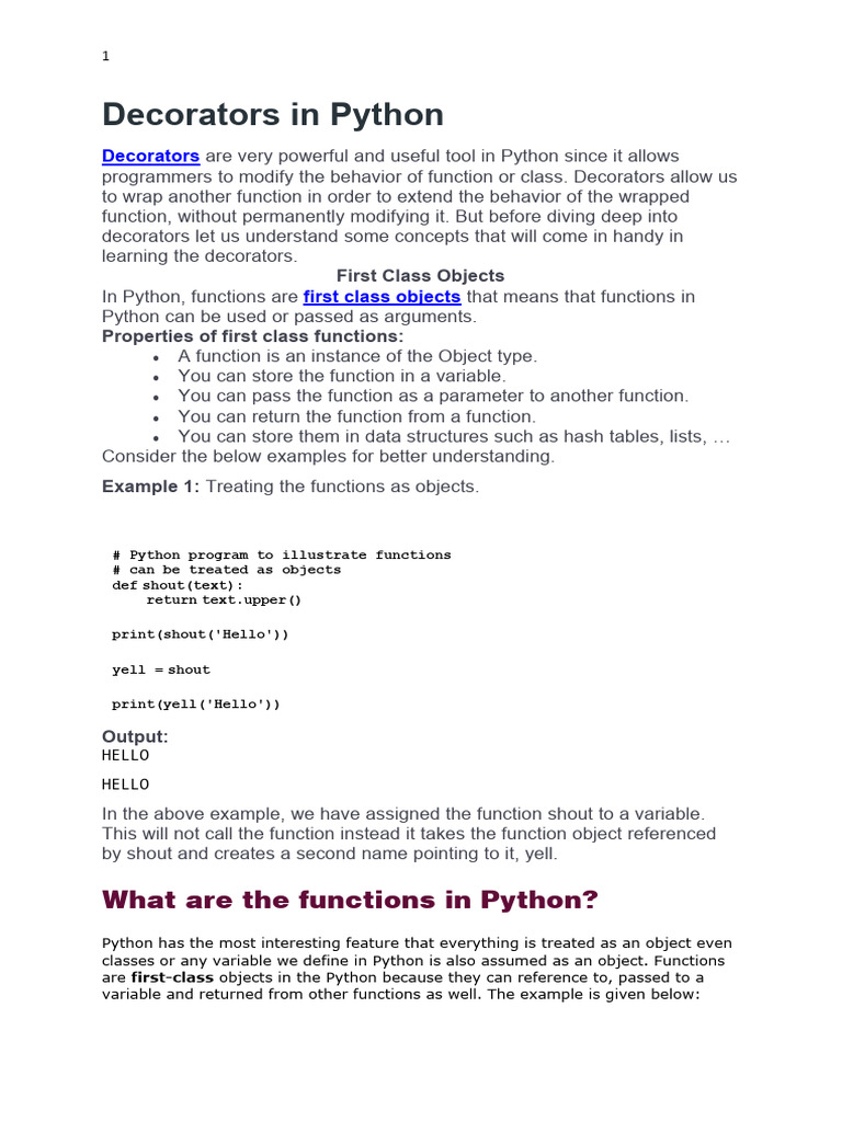 Python Decorators | PDF