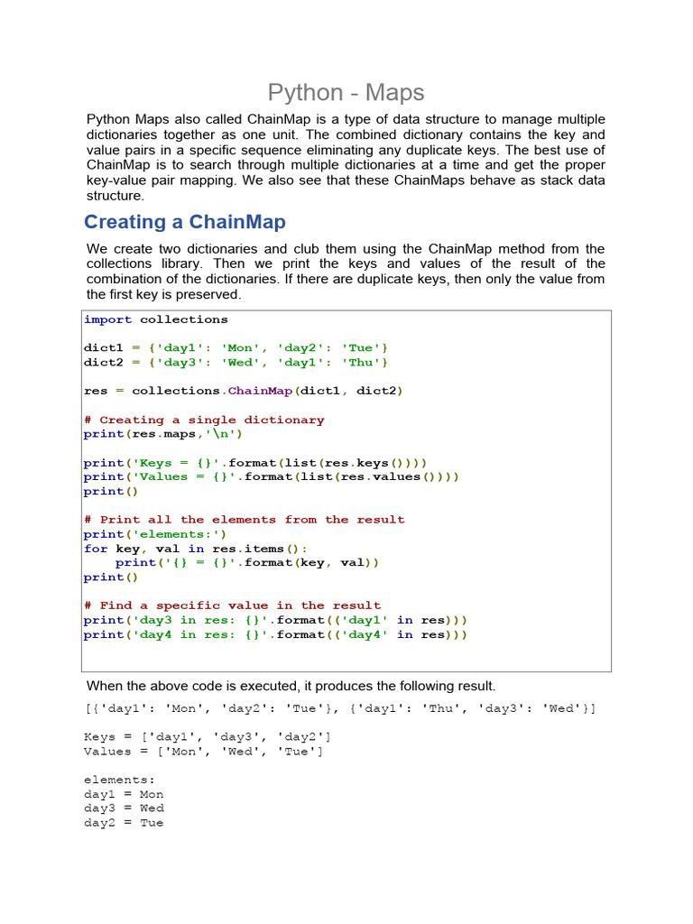 Python Maps | PDF | Queue (Abstract Data Type) | Computer Programming Python Maps | PDF | Queue (Abstract Data Type) | Computer Programming