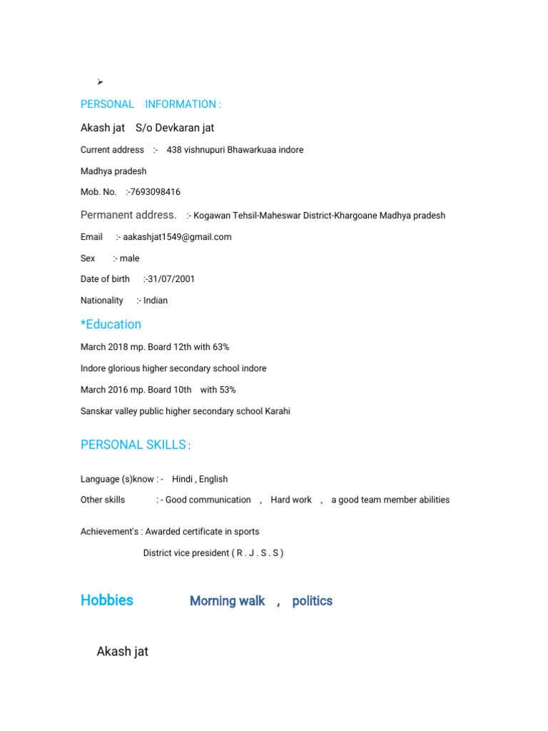 Akash Resume-WPS Office | PDF