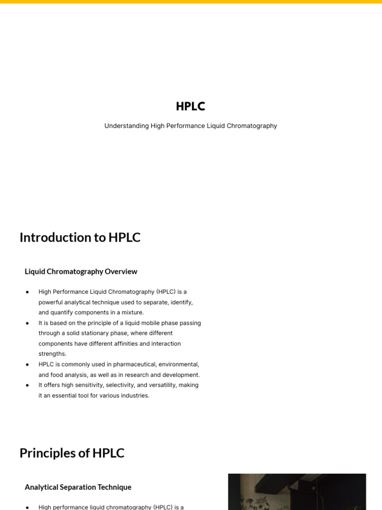 HPLC Mechanism | PDF | High Performance Liquid Chromatography ...