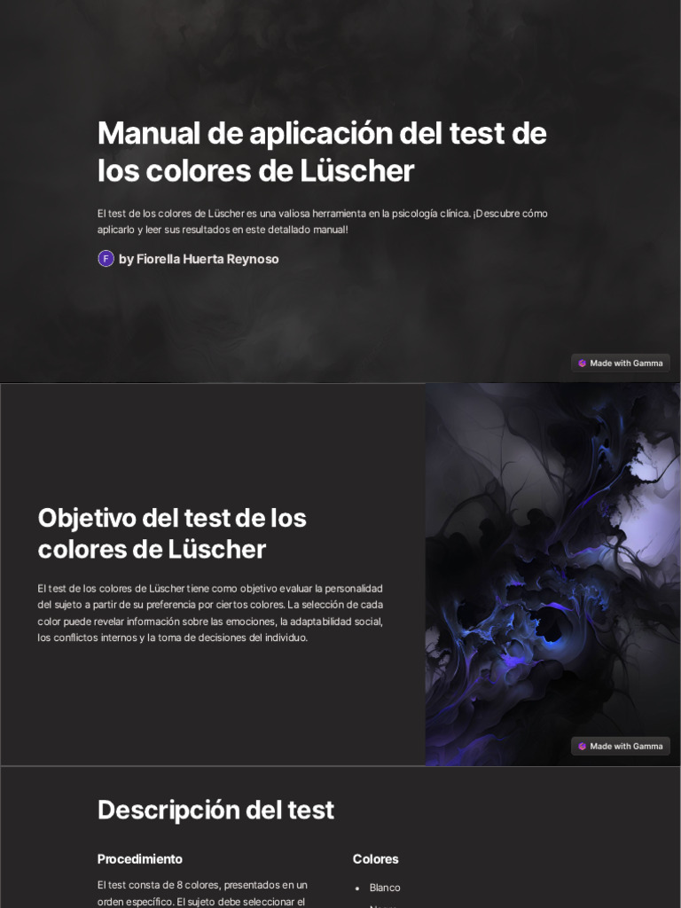 Manual-de-aplicacion-del-test-de-los-colores-de-Luscher | PDF | Las ...