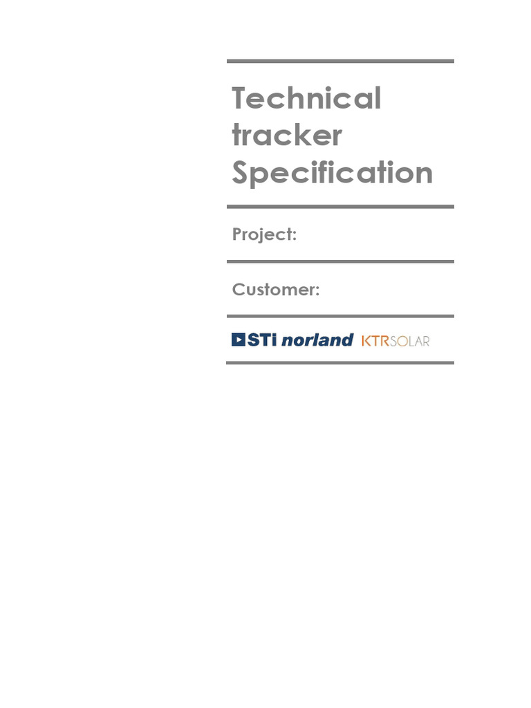 Technical Tracker Specification: Project: Customer | PDF | Deep ...
