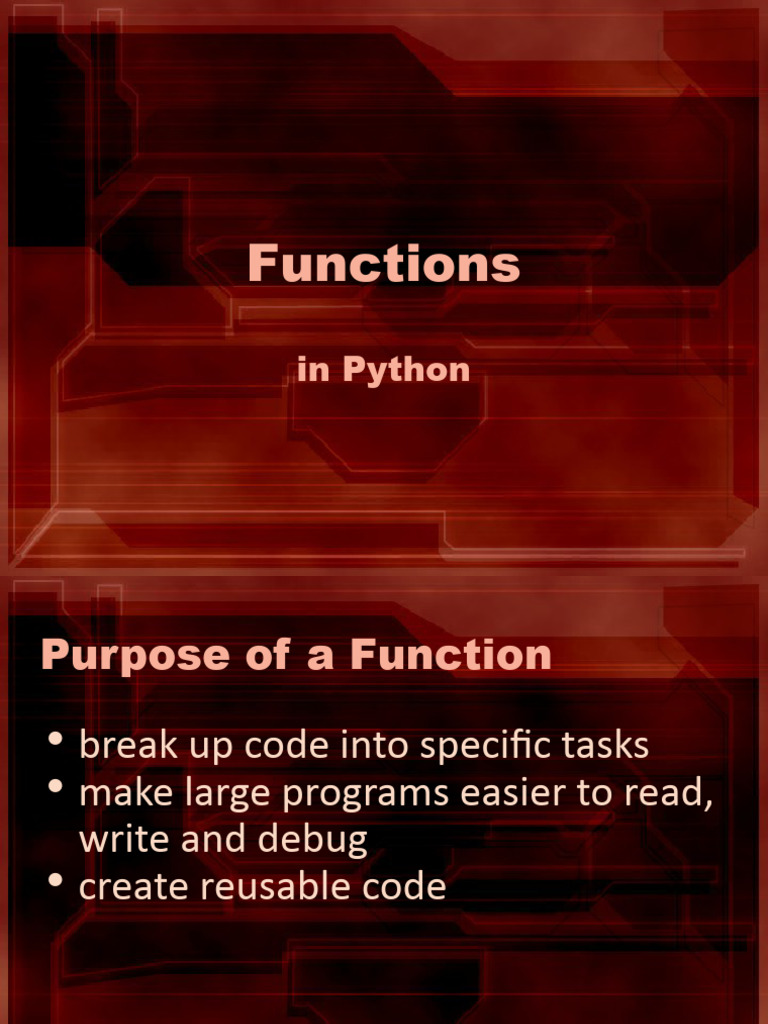 Functions (Alt Presentation) | PDF | Parameter (Computer Programming) | Information Technology