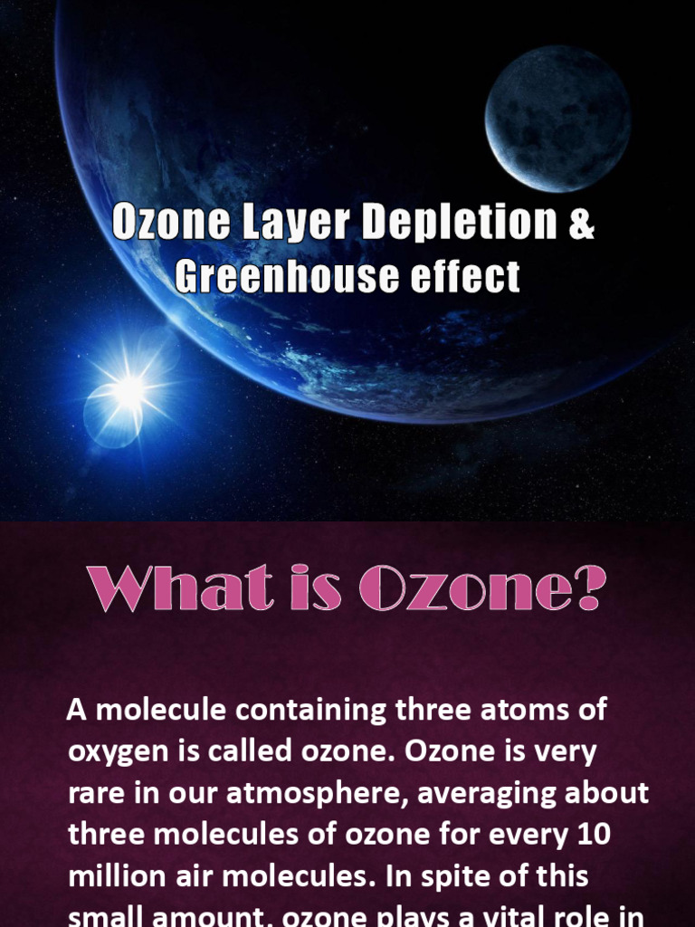 Ozone Layer Depletion and Greenhouse Effect | PDF | Ozone Depletion ...