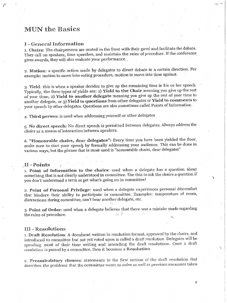 Mun the basics | PDF