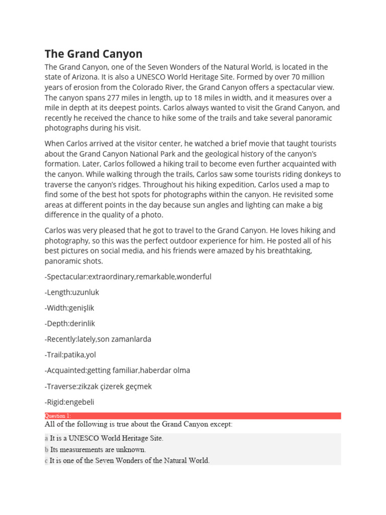 The Grand Canyon | PDF