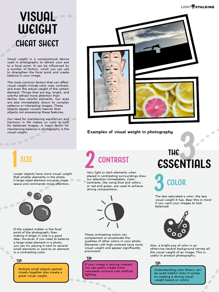 Visual Weight Cheat Sheet New | PDF | Color | Optics