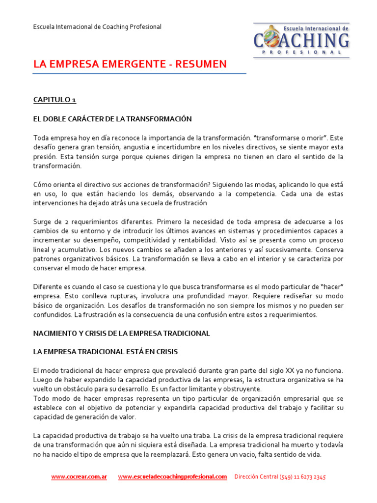 04 Materia 2 Parte II La Empresa Emergente | PDF | Business | Liderazgo