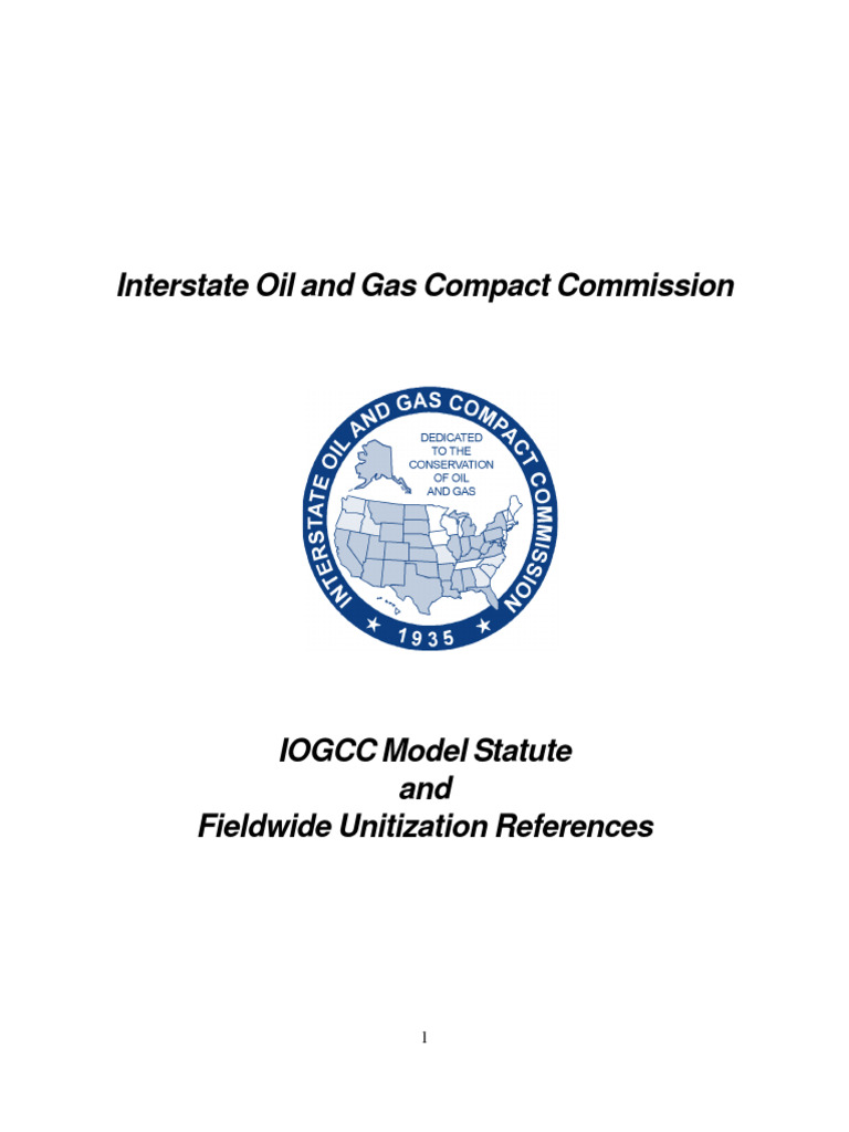 Iogcc Model Statute and Fieldwide Unitization References | PDF ...