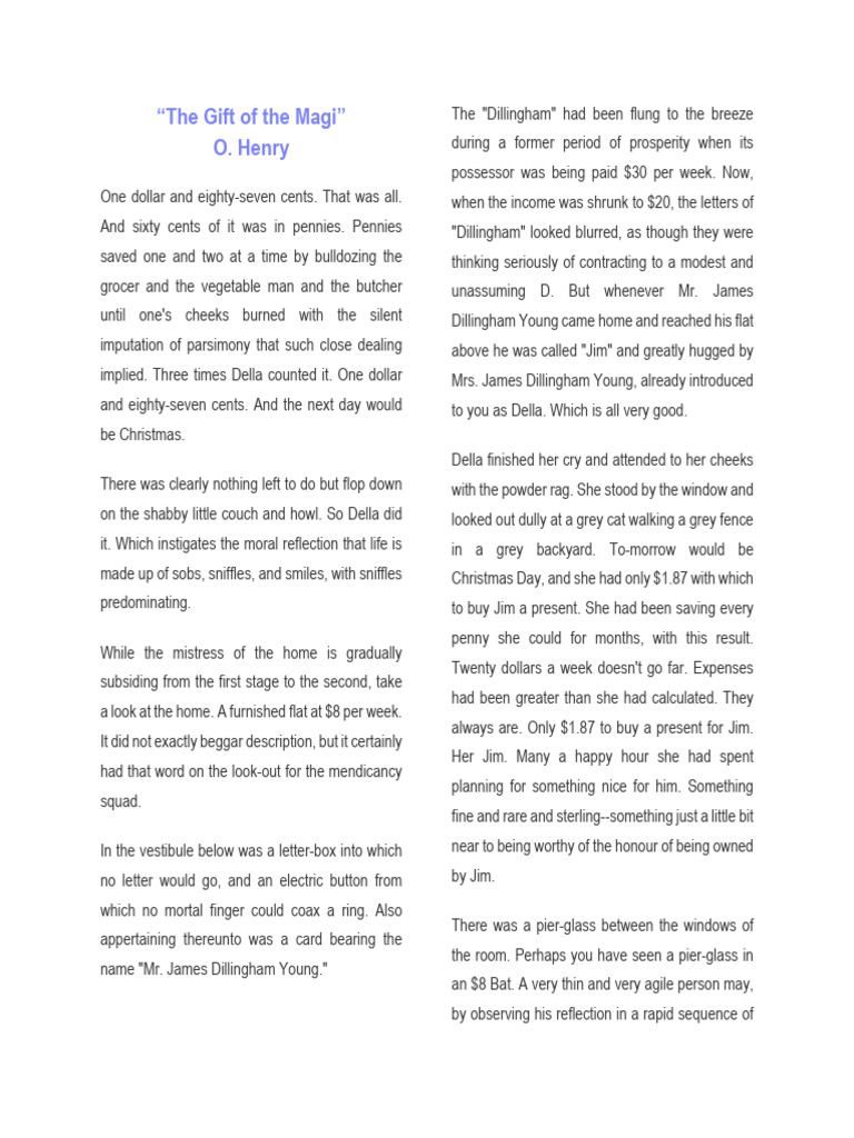 The Gift of The Magi | PDF