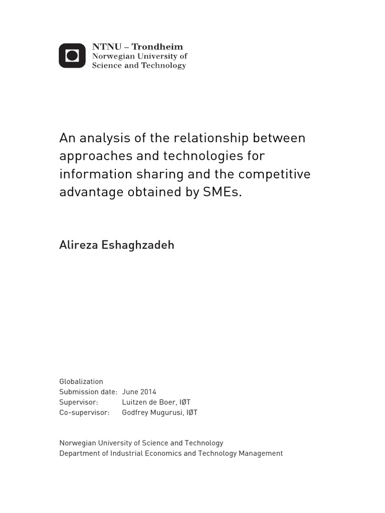 An Analysis of The Relationship Between Approaches and Technologies For Information Sharing and ...