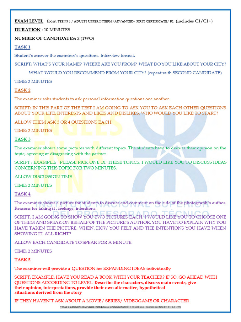 SPEAKING FINAL | PDF