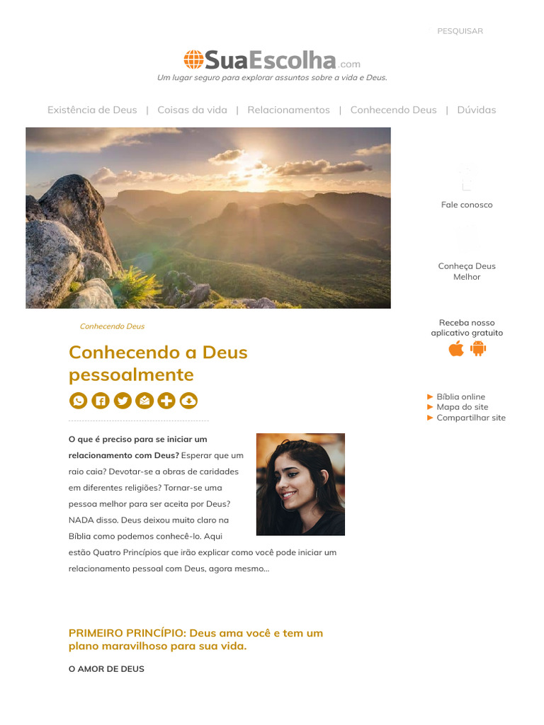 Conhecendo Deus Pessoalmente | PDF | Pecado | Deus Conhecendo Deus Pessoalmente | PDF | Pecado | Deus