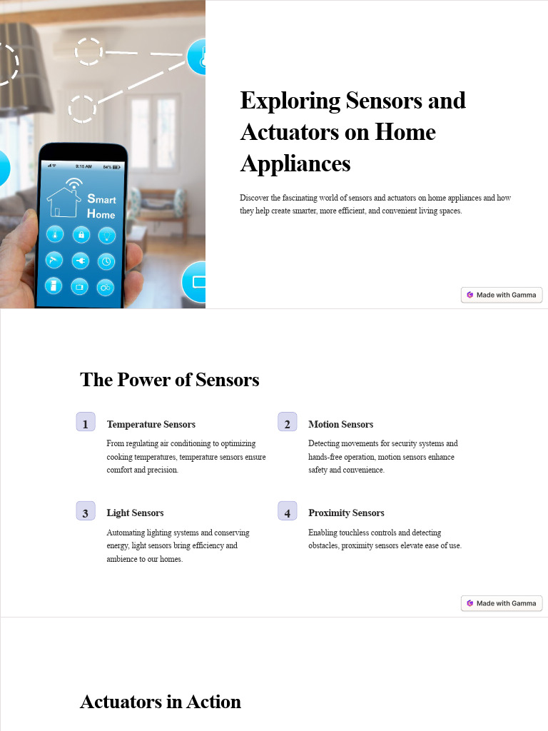 Exploring Sensors and Actuators On Home Appliances | PDF | Internet Of ...