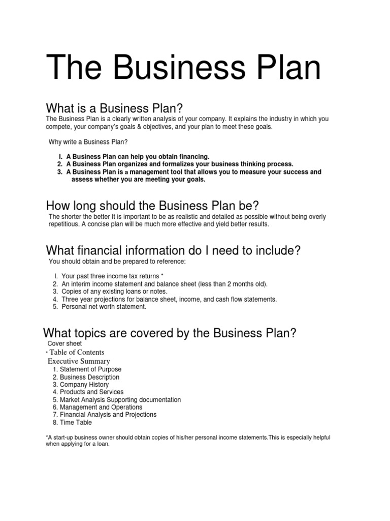 Business Plan Outline | PDF | Business Plan | Product (Business)