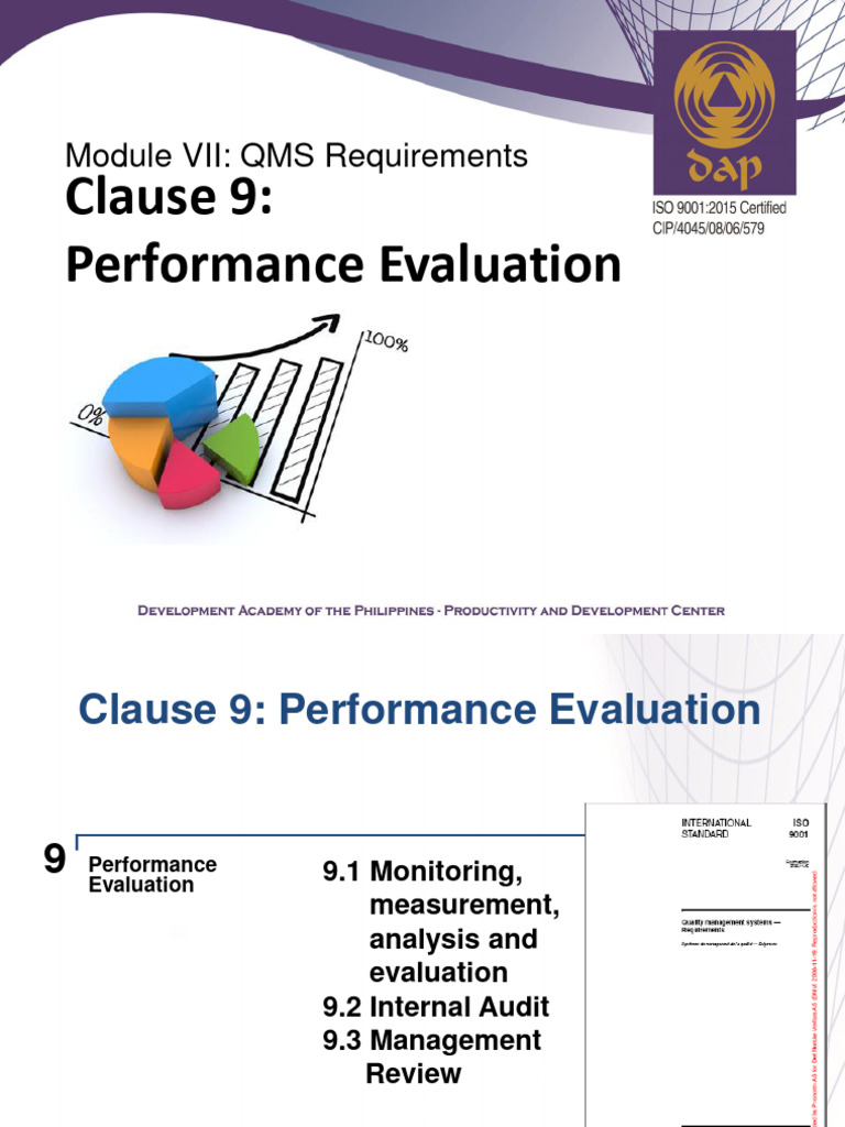 ISO 9001 Clause 9: Performance Evaluation | PDF | Audit | Quality ...