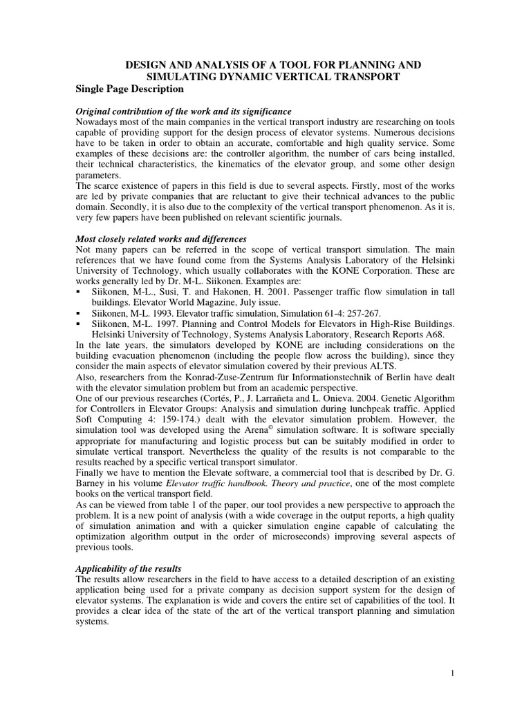 Lift Calculation | PDF | Elevator | Simulation