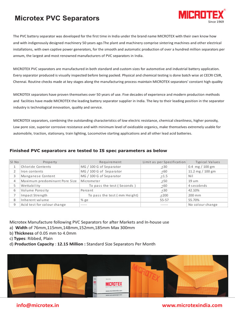 PVC Separators | PDF