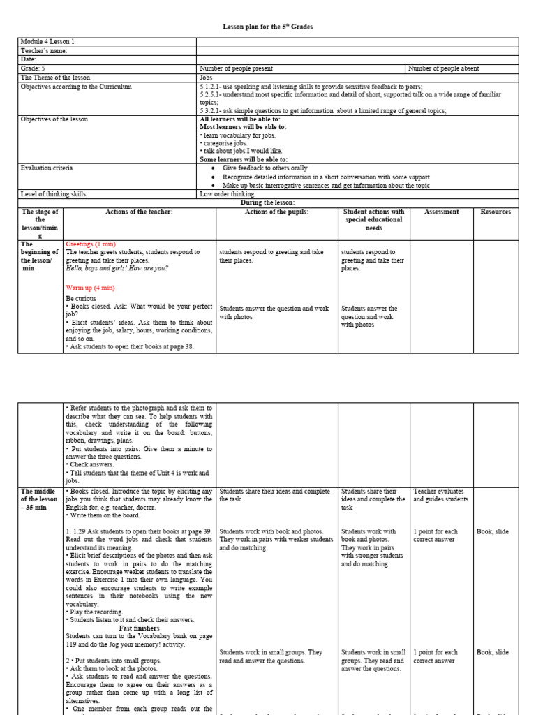 EO 1 Unit 4 New | PDF