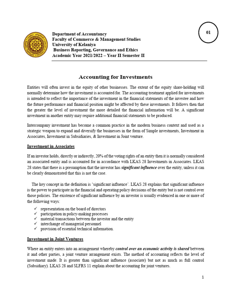 PDF 01 | PDF | Consolidation (Business) | Financial Statement