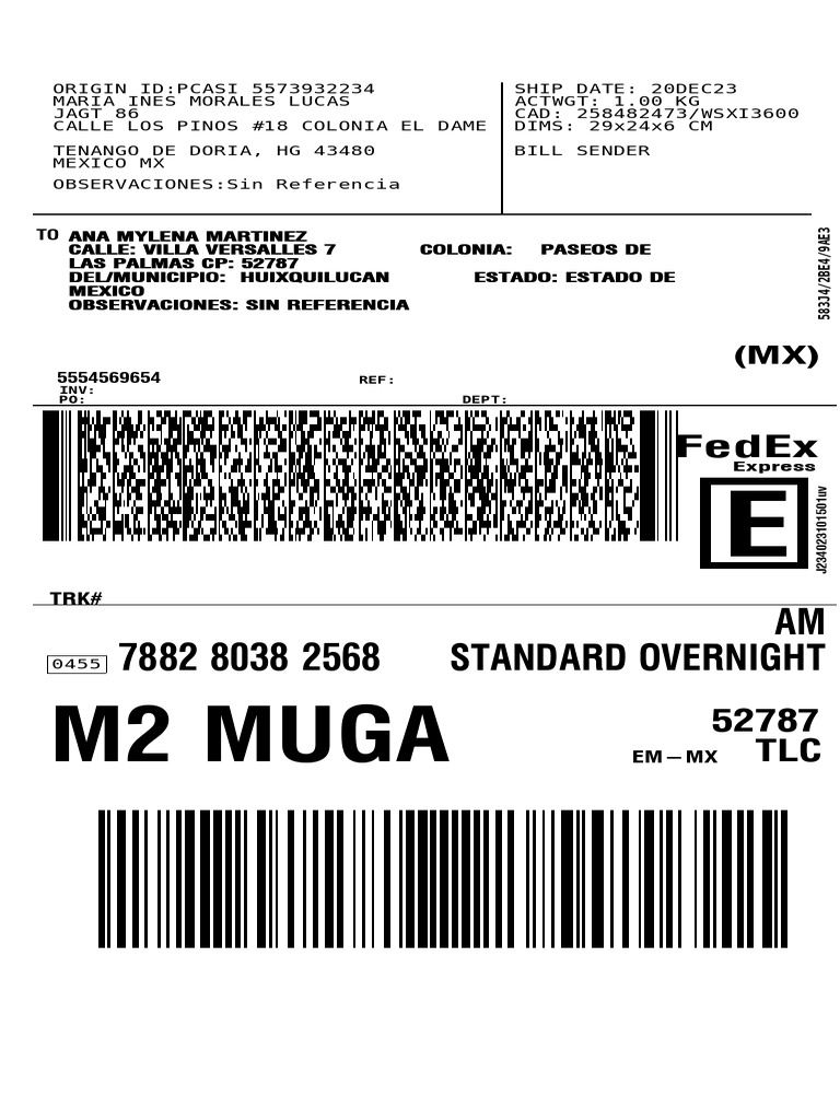 1900 Fedex Standar Overnight | PDF