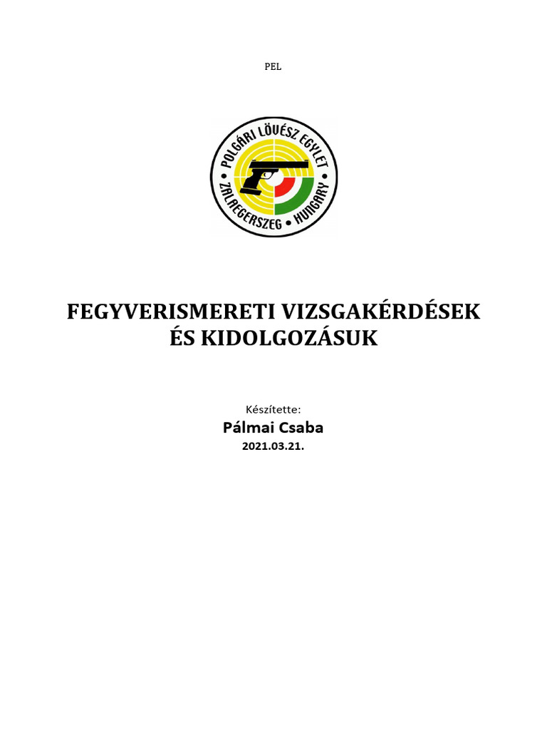 Fegyvervizsga 2021 Jav | PDF