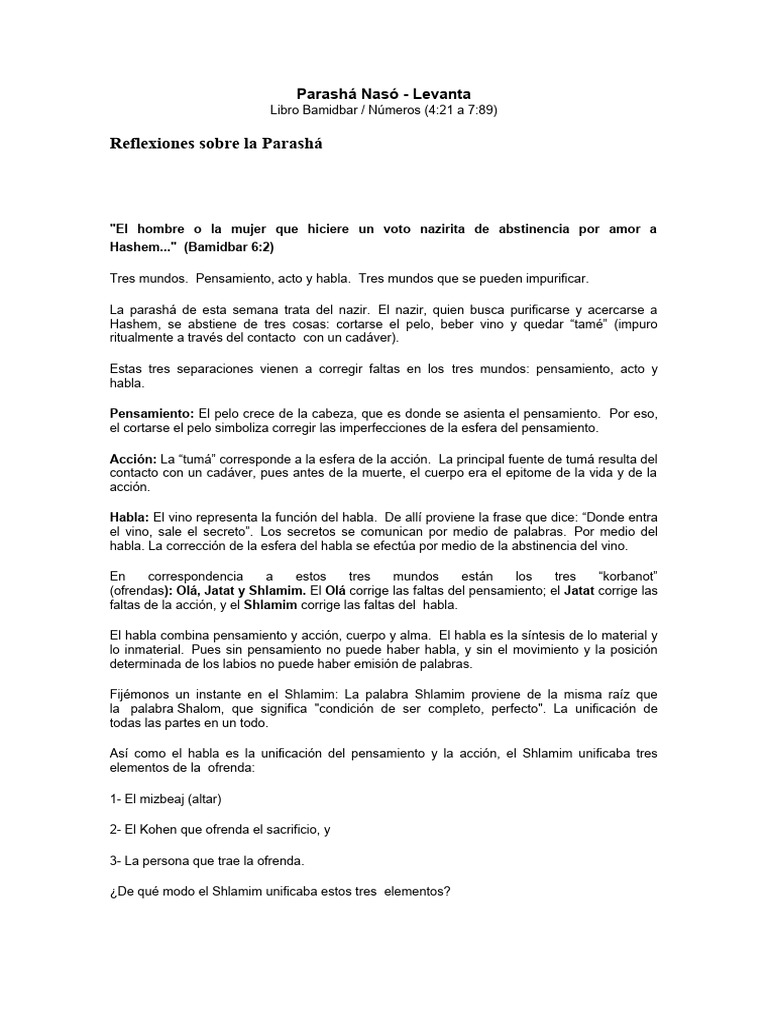 Parashá Nasó | PDF
