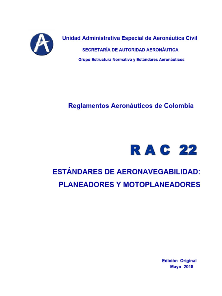 RAC 22 - Estándares de Aeronavegabilidad - Planeadores y Motoplaneadores | PDF | Transporte ...
