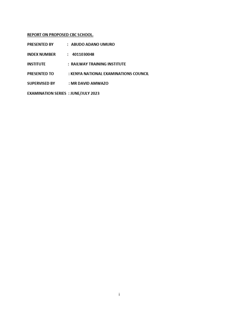 CBC School Project For Electrical and Electronic Engineering | PDF ...