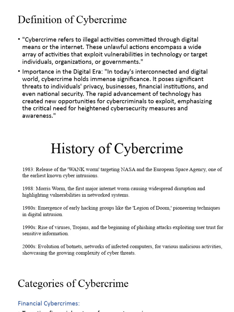 Definition of Cybercrime | Download Free PDF | Cybercrime | Security