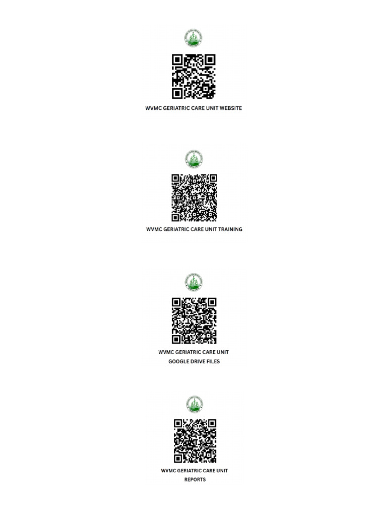WVMC GCU QR Codes | PDF