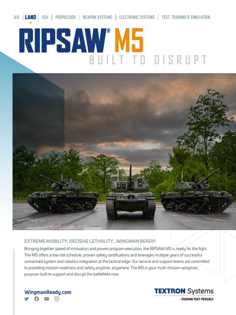 002 - LAND SYSTEMS - Ripsaw M5 General - 2022 - SINGLE DIGITAL - 1 | PDF