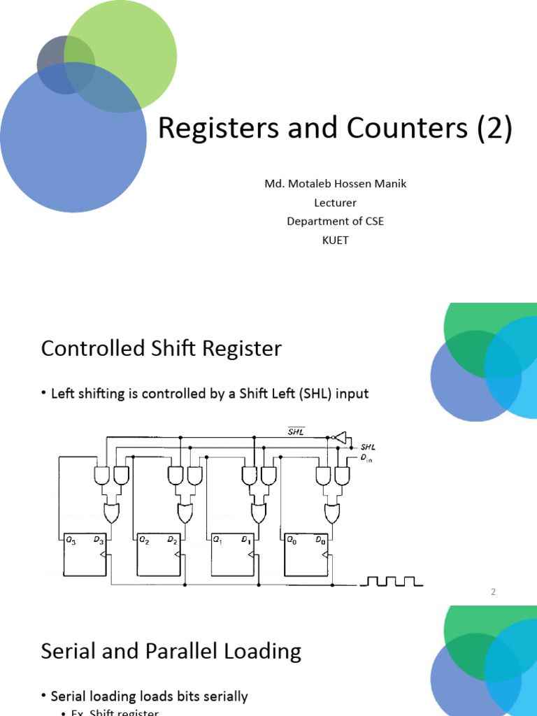 L3-L4 Registers and Counters | PDF | Electronics | Computing