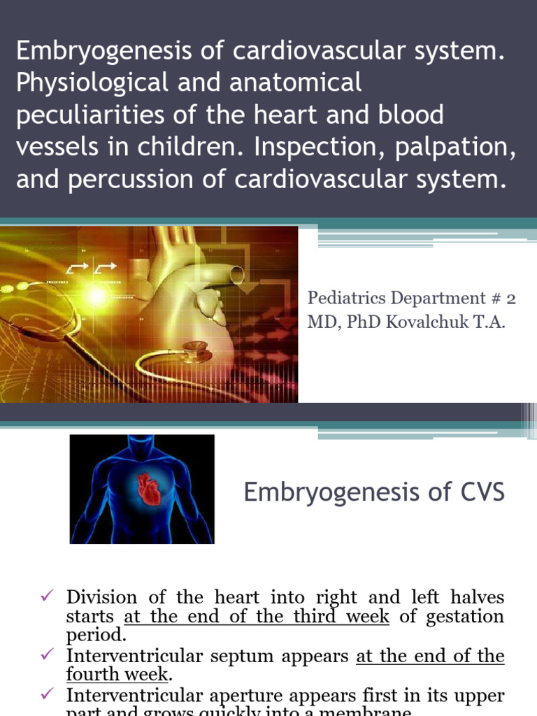 05 Peculiarities of The Heart and Blood Vessels in Children. Methods of ...