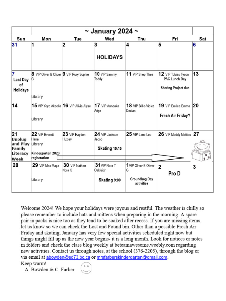 January Calendar 1 | PDF