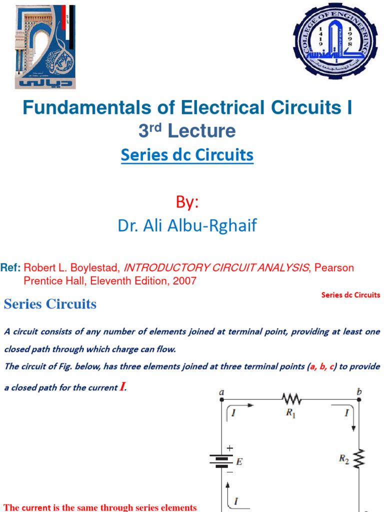 3-Series DC Circuits | PDF | Electrical Network | Series And Parallel Circuits