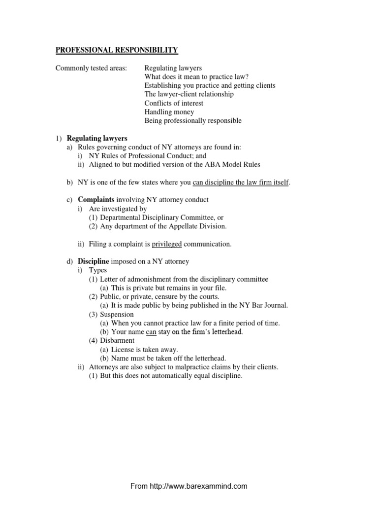 Professional Responsibility | PDF | Lawyer | Confidentiality