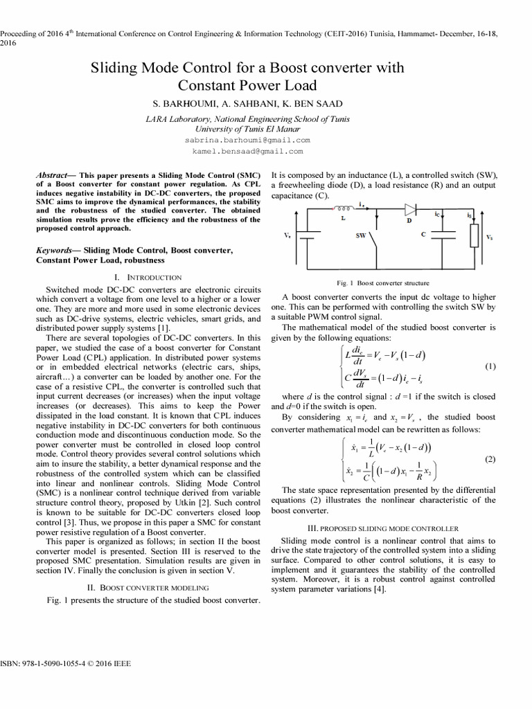 Barhoumi 2016 | PDF | Control Theory | Electrical Engineering