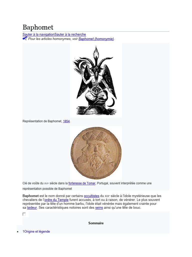 Baphomet | PDF | Religion et spiritualité