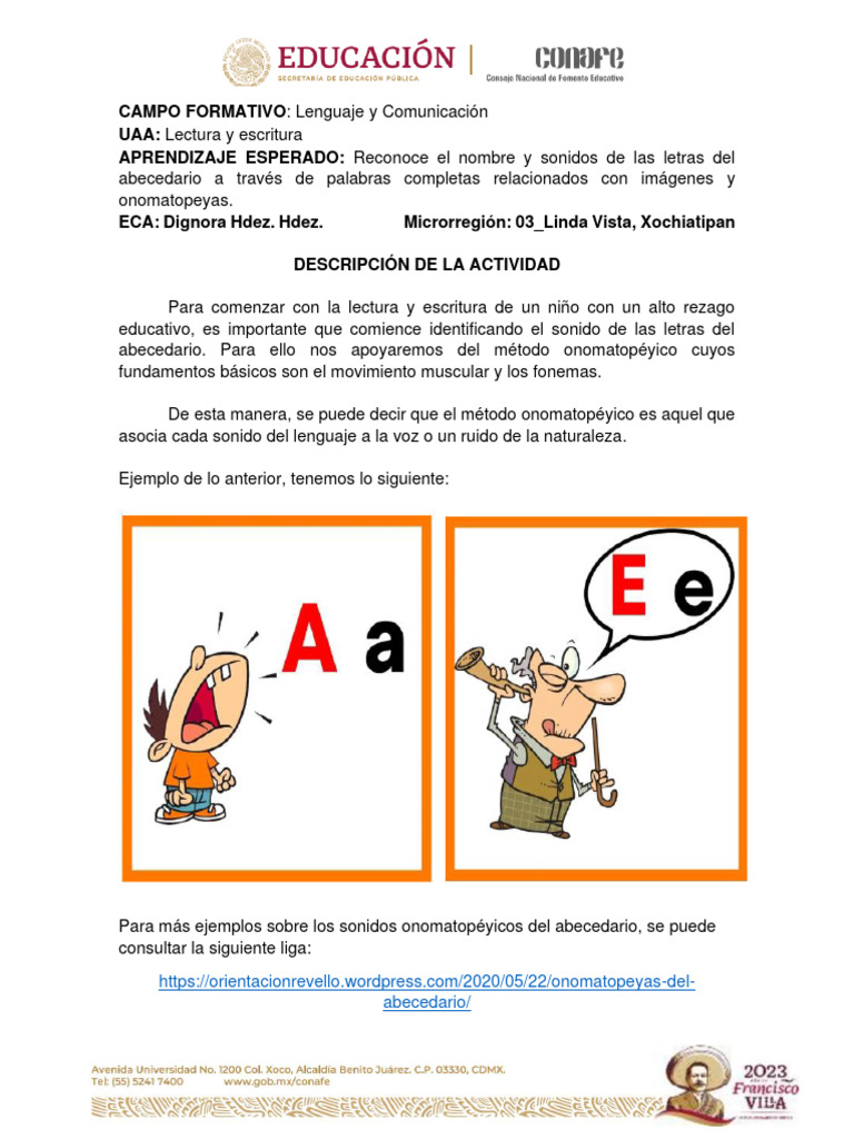 ACTIVIDAD DE LECTURA Y ESCRITURA | PDF