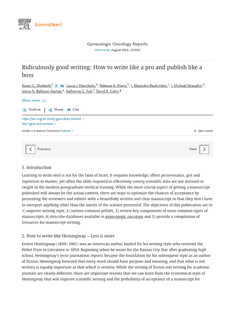 Ridiculously Good Writing - How To Write Like A Pro and Publish Like A ...