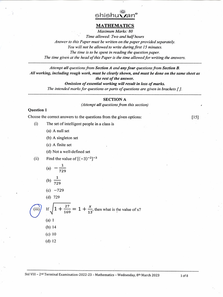 Shishuvan - STD 8 (2022-23) - Sem 2 (Q) | PDF